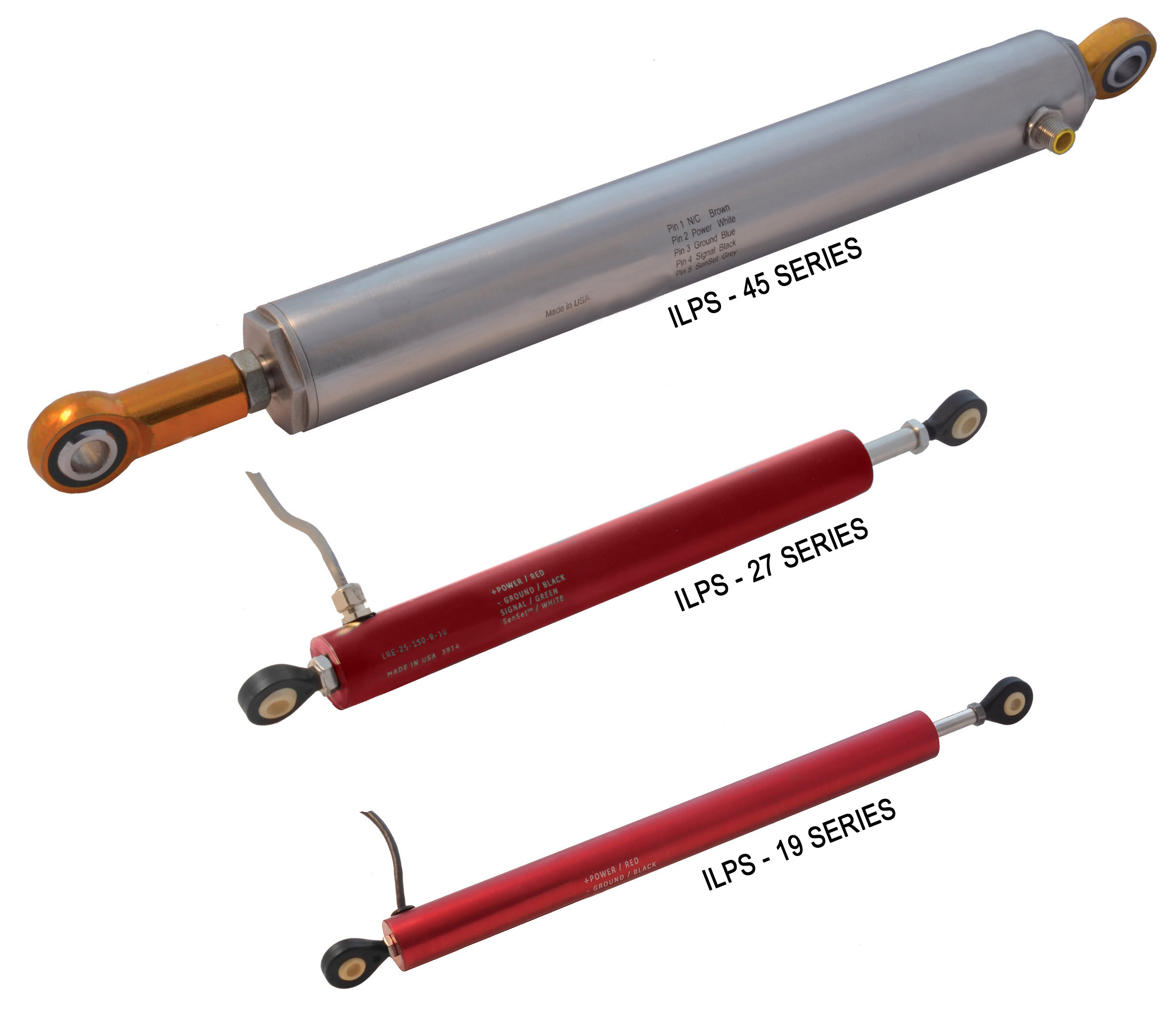 ILPS-19 Linear LVIT Position Sensor with Rod End Joints ILPS-19 Linear LVIT Position Sensor with Rod End Joints